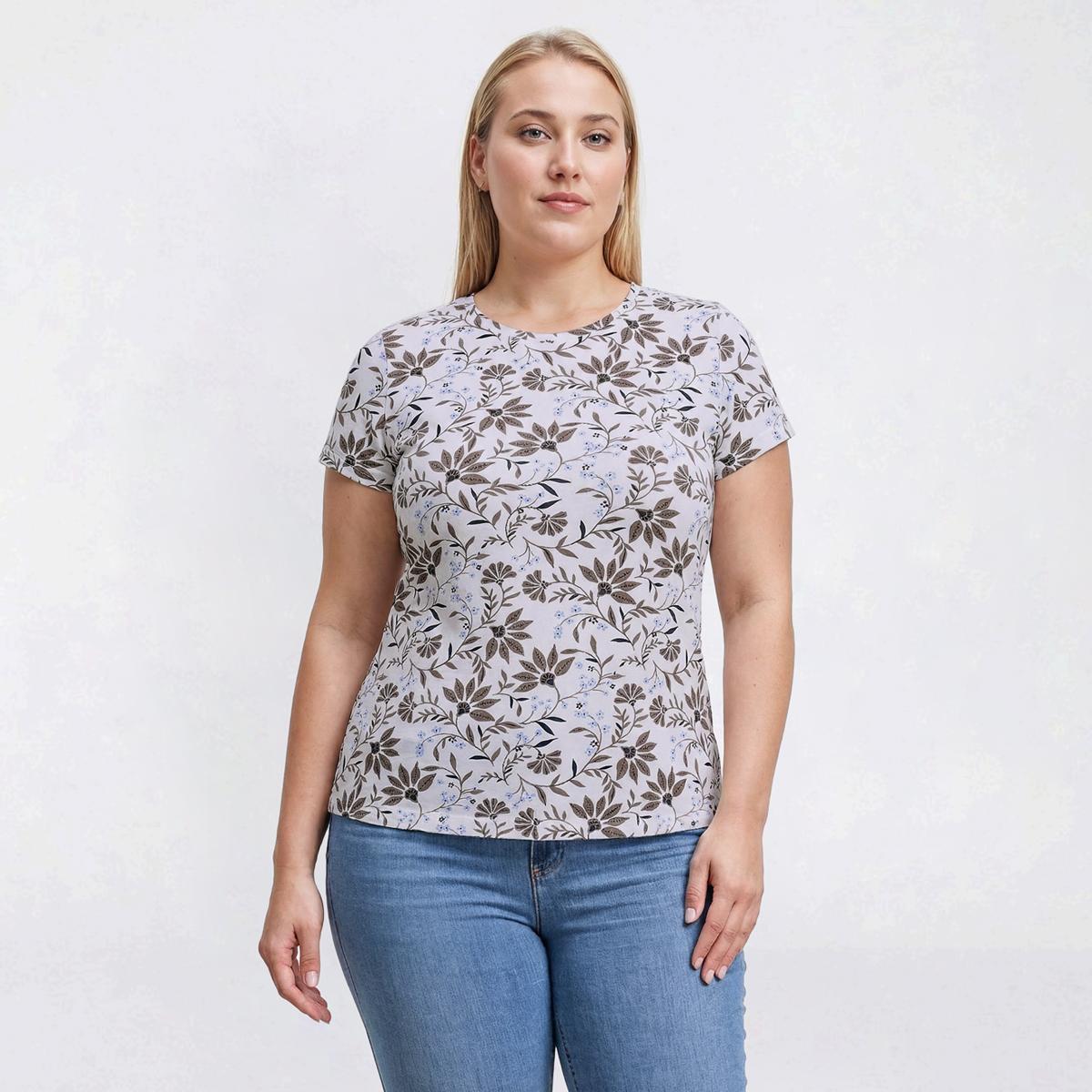 Click here for Plus Size Preswick & Moore(R) Short Sleeve Viny Fl... prices